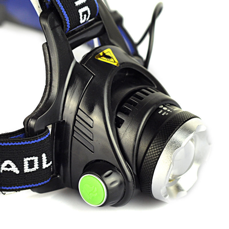 CREE XM-L T6 Zoomable LED HeadLamp Torch HeadLight + 2x 18650 Battery ...
